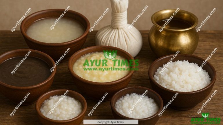 How to Prepare Manda, Peya, Vilepi, Yavagu, and Odana in Ayurveda ...